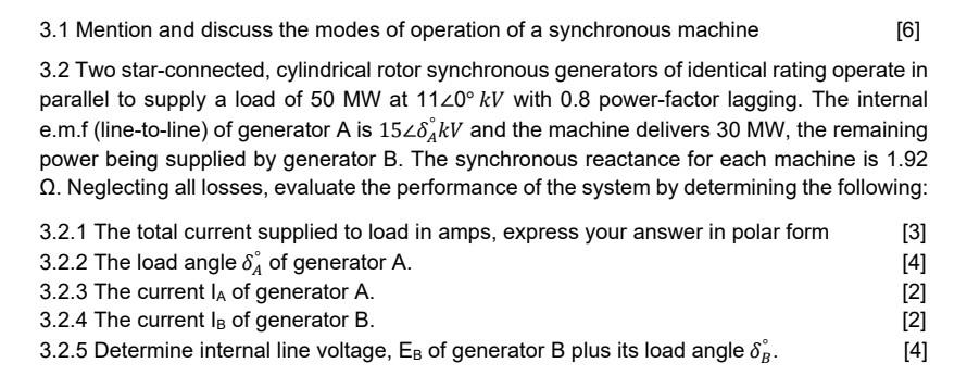 Solved 3.1 Mention and discuss the modes of operation of a | Chegg.com