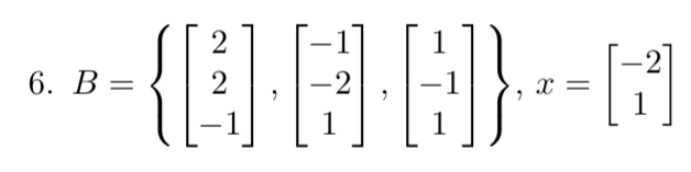 Find the change of basis matrix from the standard | Chegg.com