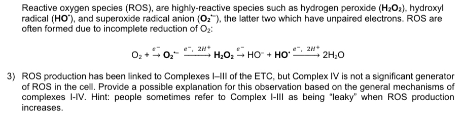 Solved Reactive oxygen species (ROS), ﻿are highly-reactive | Chegg.com