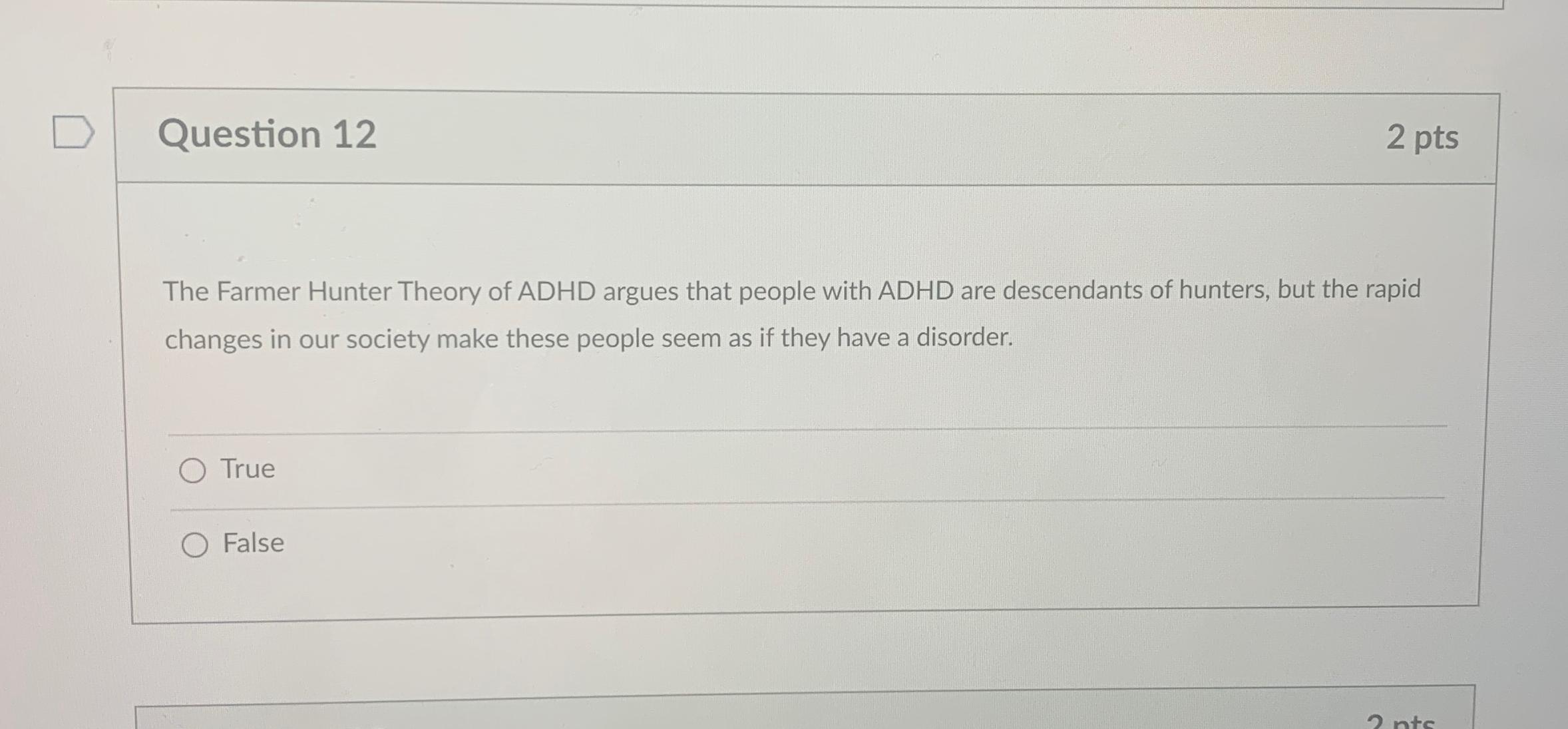 Solved Question 122 ptsThe Farmer Hunter Theory of ADHD | Chegg.com Solved Question 122 ptsThe Farmer Hunter Theory of ADHD | Chegg.com