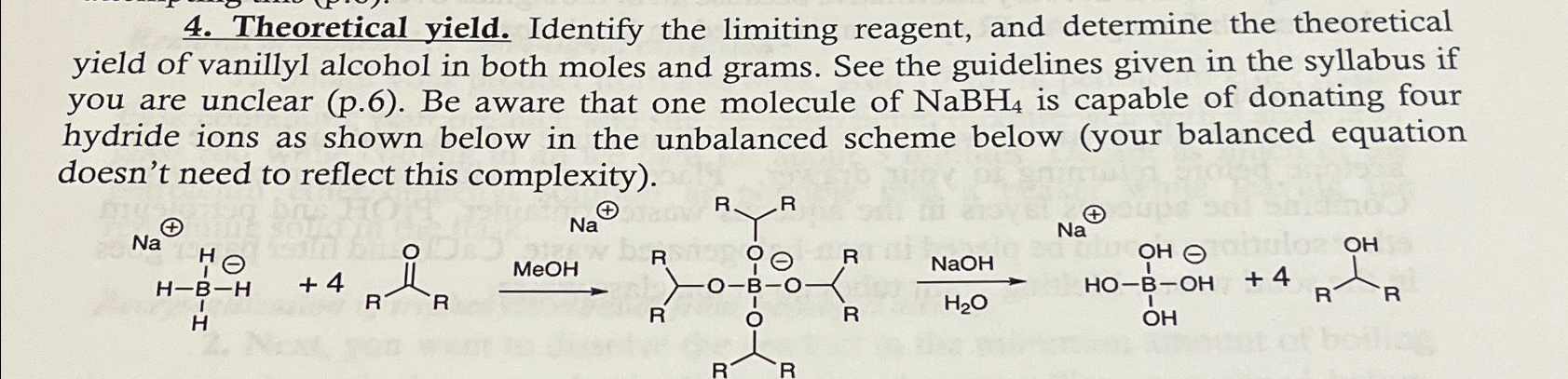 Solved Theoretical yield. Identify the limiting reagent, and | Chegg.com