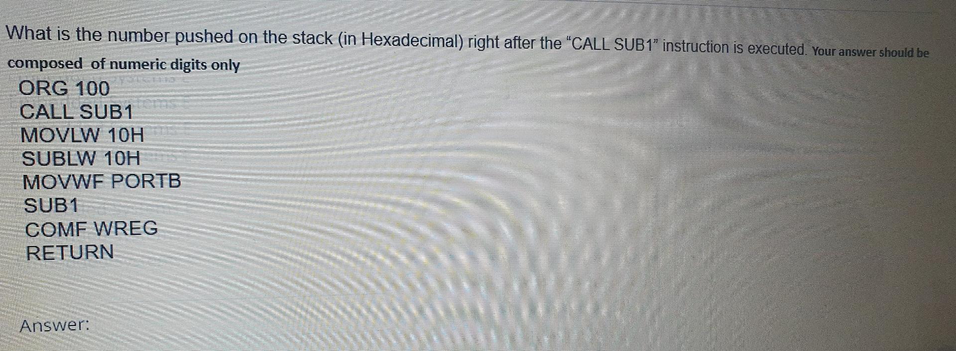 Solved What is the number pushed on the stack (in | Chegg.com
