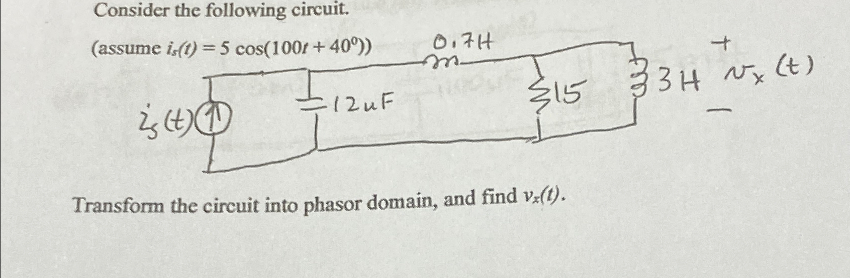 Solved Consider the following circuit.Transform the circuit | Chegg.com