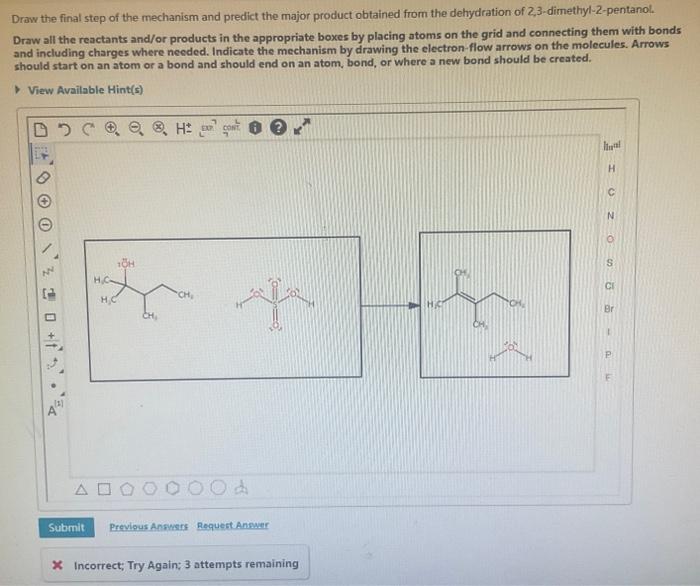 Solved Draw the final step of the mechanism and predict the | Chegg.com