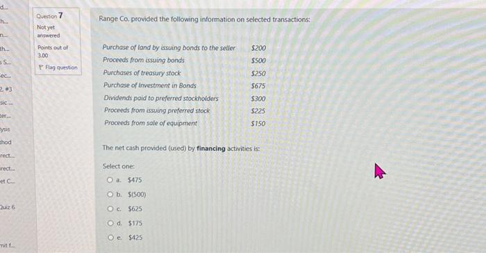 Solved Range Co, provided the following information on | Chegg.com