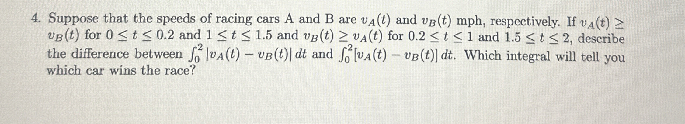 Solved Suppose that the speeds of racing cars A and B are | Chegg.com