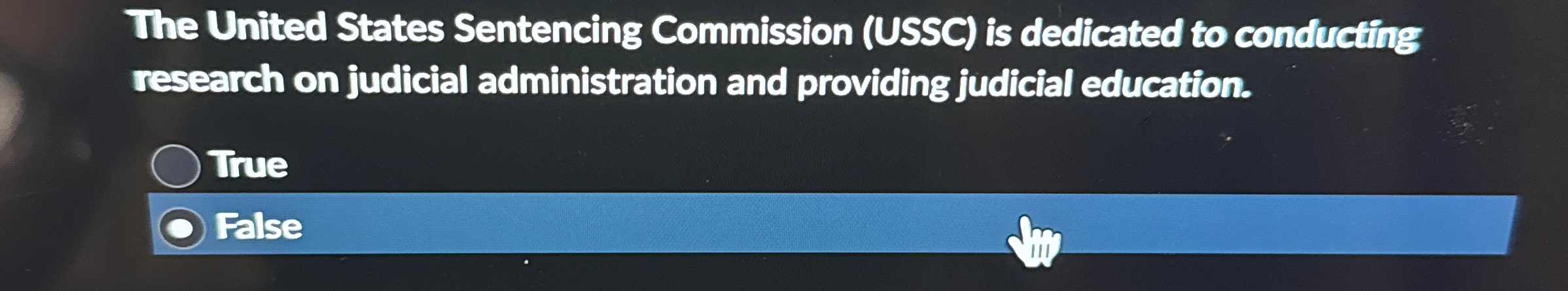 Solved The United States Sentencing Commission (USSC) ﻿is | Chegg.com