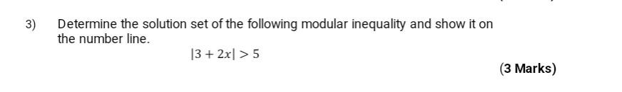 Solved 3) Determine the solution set of the following | Chegg.com