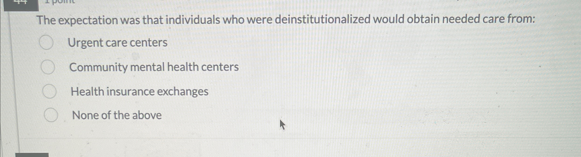 Solved The expectation was that individuals who were | Chegg.com
