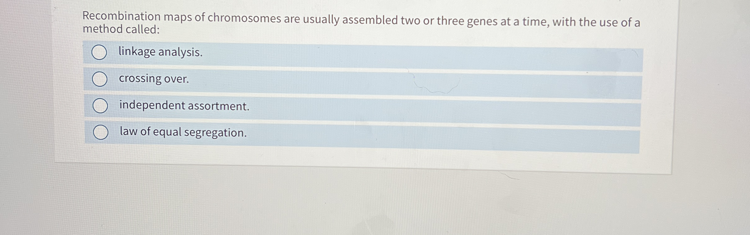 Solved Recombination maps of chromosomes are usually | Chegg.com