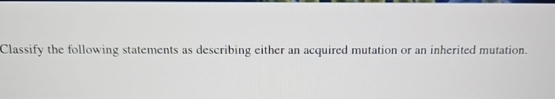 Solved Classify the following statements as describing | Chegg.com