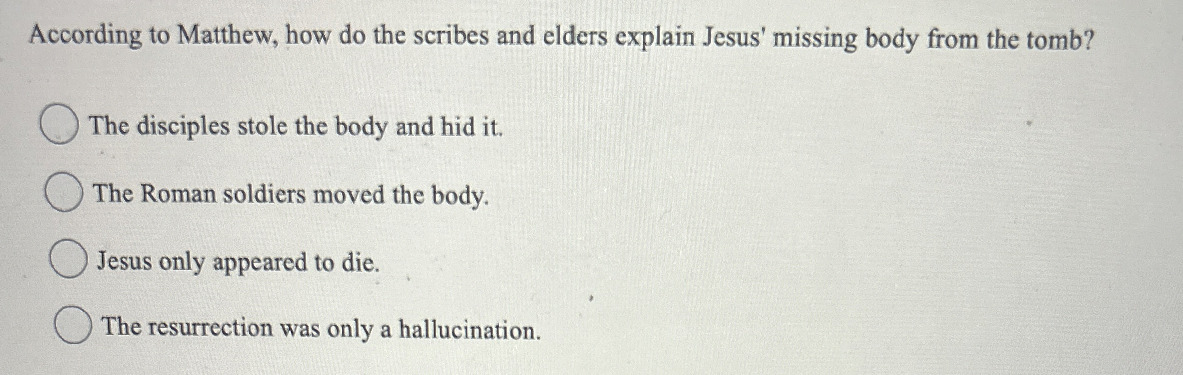 Solved According to Matthew, how do the scribes and elders | Chegg.com