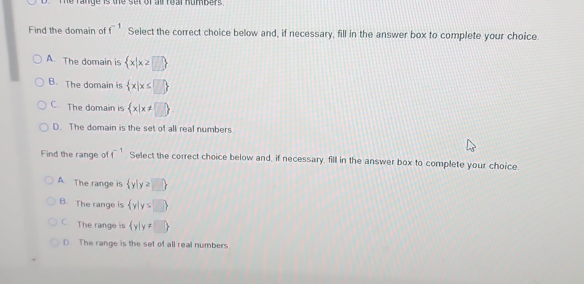 Solved The function f(x)=x2−10,x≥0 is one-to-one (a) Find | Chegg.com
