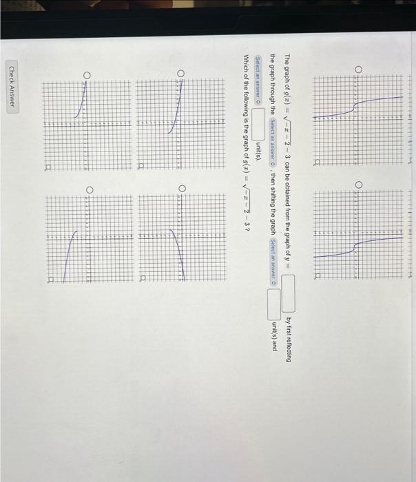 Solved only The graph of f(x) - (x + 3)³ - 1 can be obtained | Chegg.com