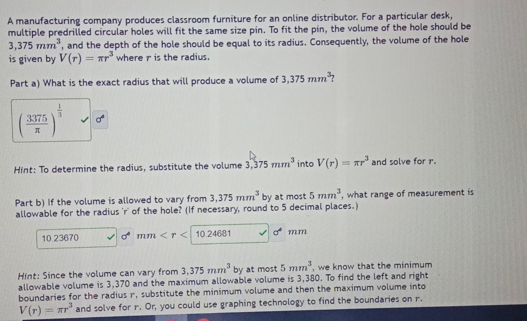 Solved A manufacturing company produces classroom furniture | Chegg.com