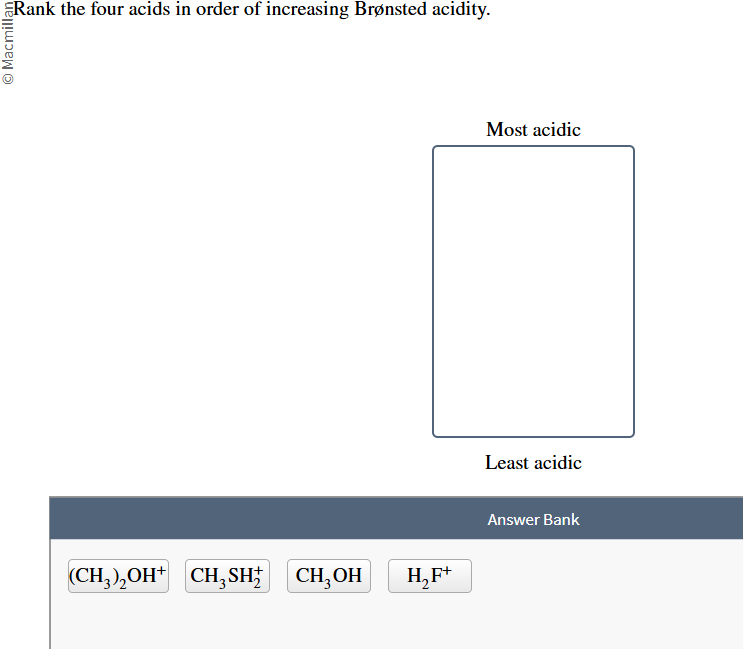 Solved π6 ﻿Rank the four acids in ﻿order of ﻿increasing | Chegg.com