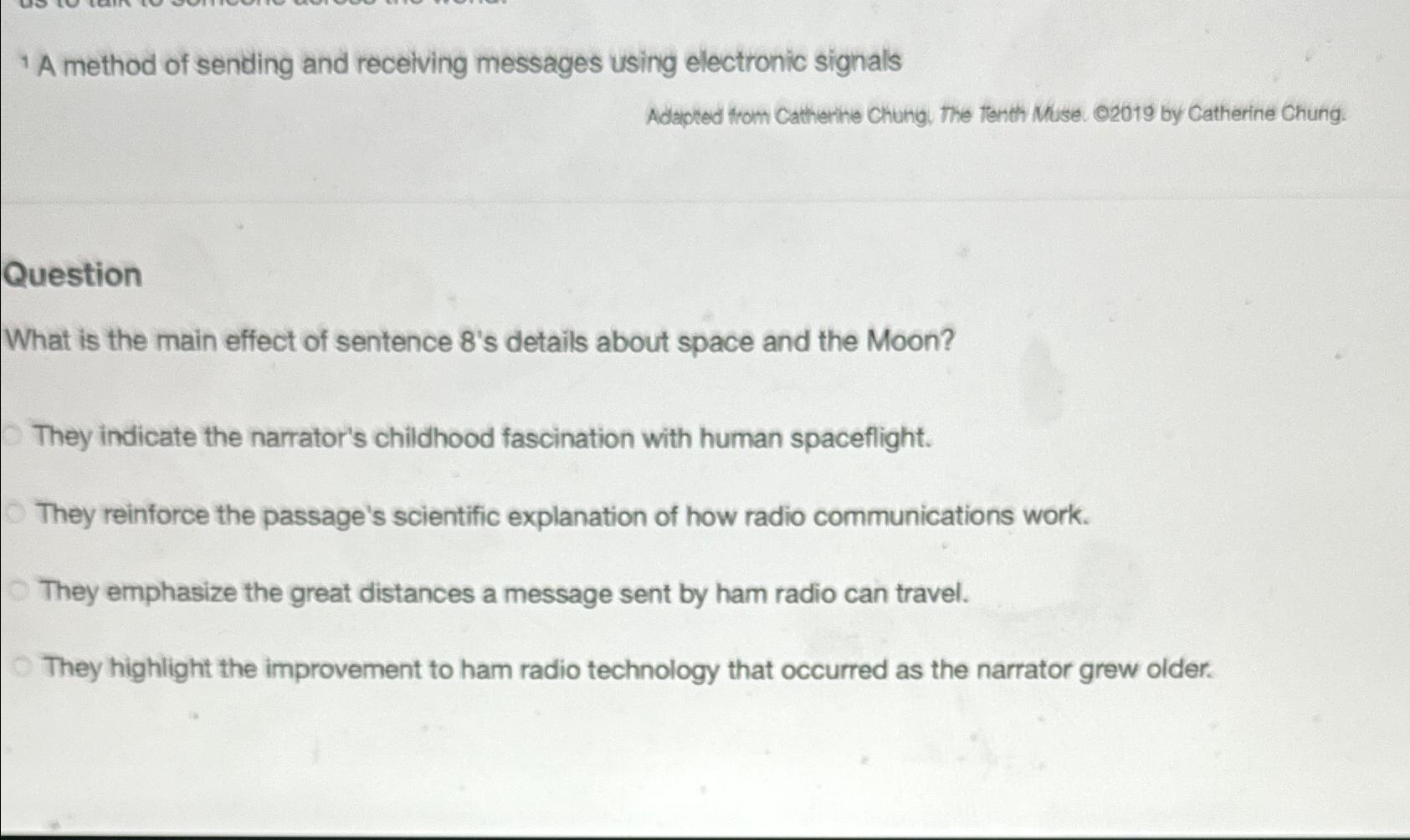 Solved ?1 ﻿A method of sending and recelving messages using | Chegg.com