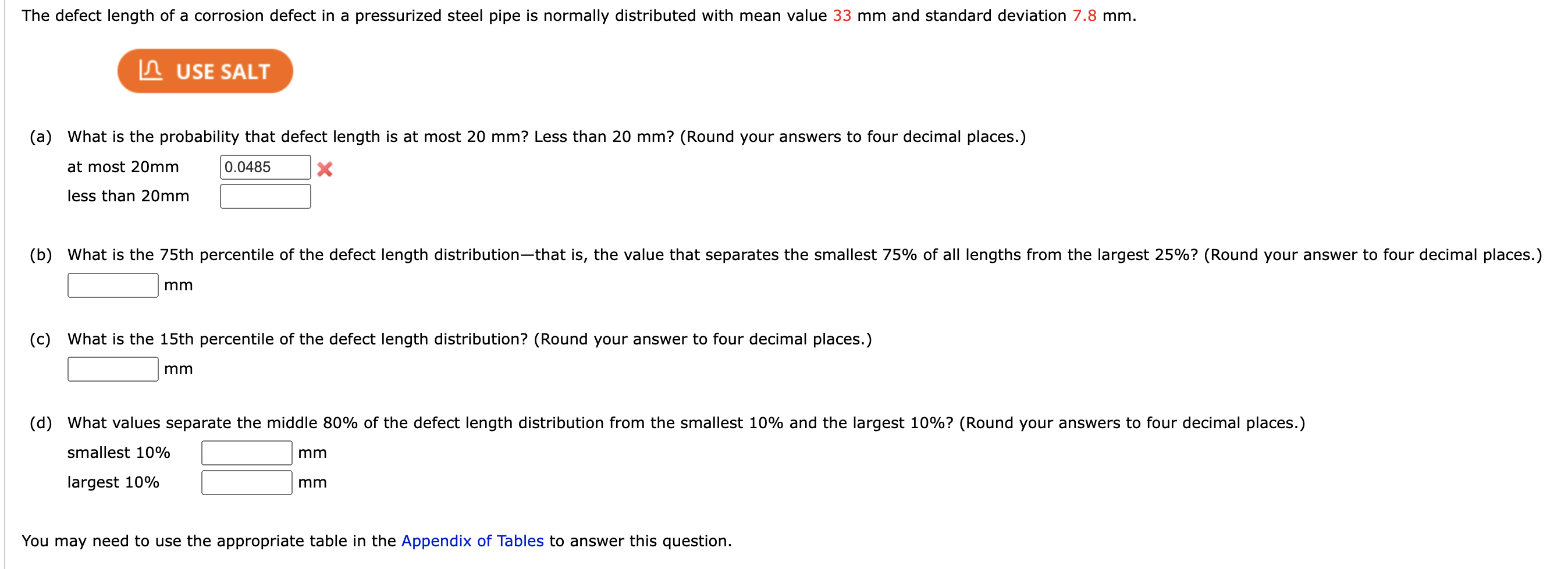 Solved The defect length of a corrosion defect in a | Chegg.com