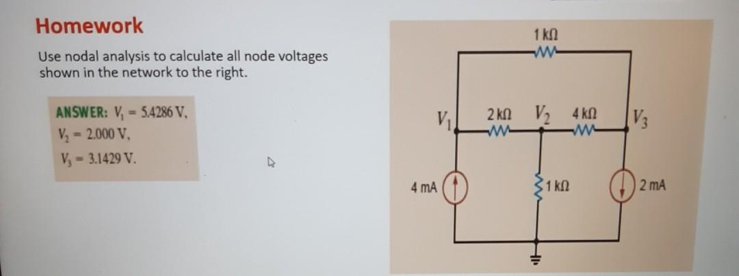 Solved Use nodal analysis to calculate all node voltages | Chegg.com