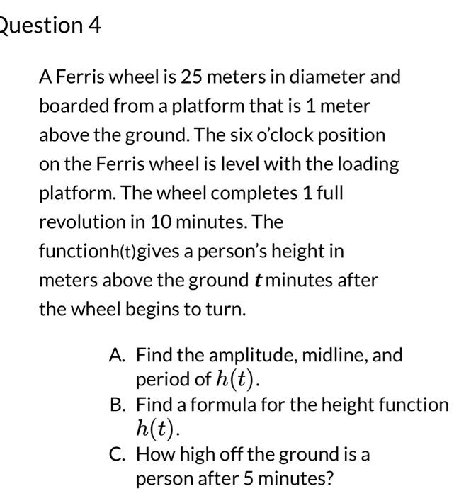 Solved Determine the equation of the sinusoidal function | Chegg.com