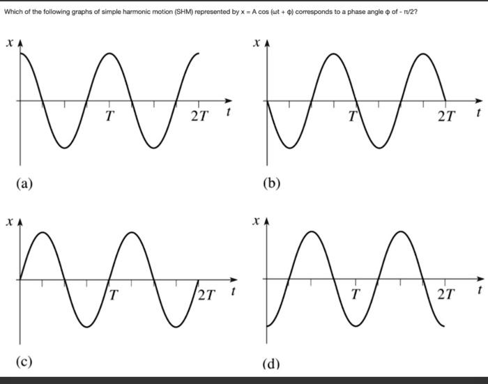 Solved Which of the following graphs of simple harmonic | Chegg.com
