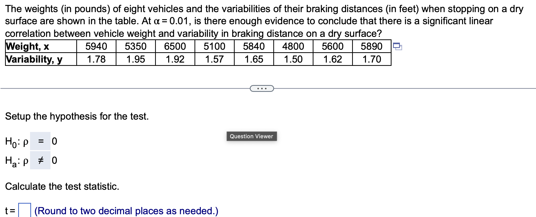 Solved Setup the hypothesis for the | Chegg.com