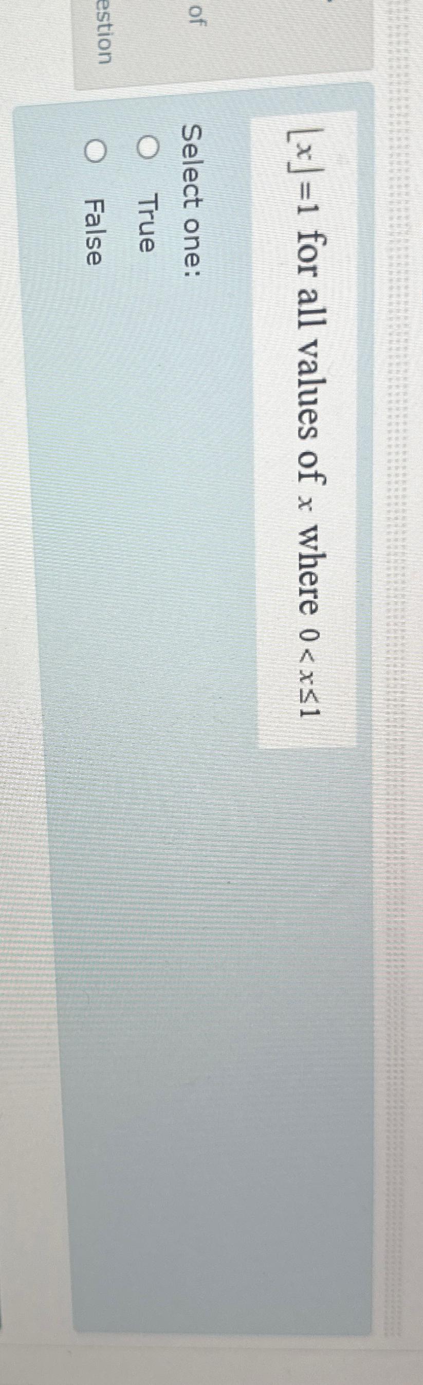 Solved |??x??|=1 ﻿for all values of x ﻿where 0Select | Chegg.com