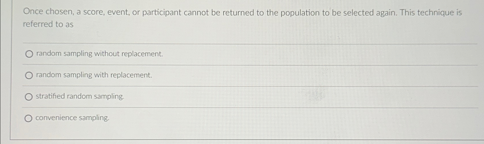 Solved Once chosen, a score, event, or participant cannot be | Chegg.com