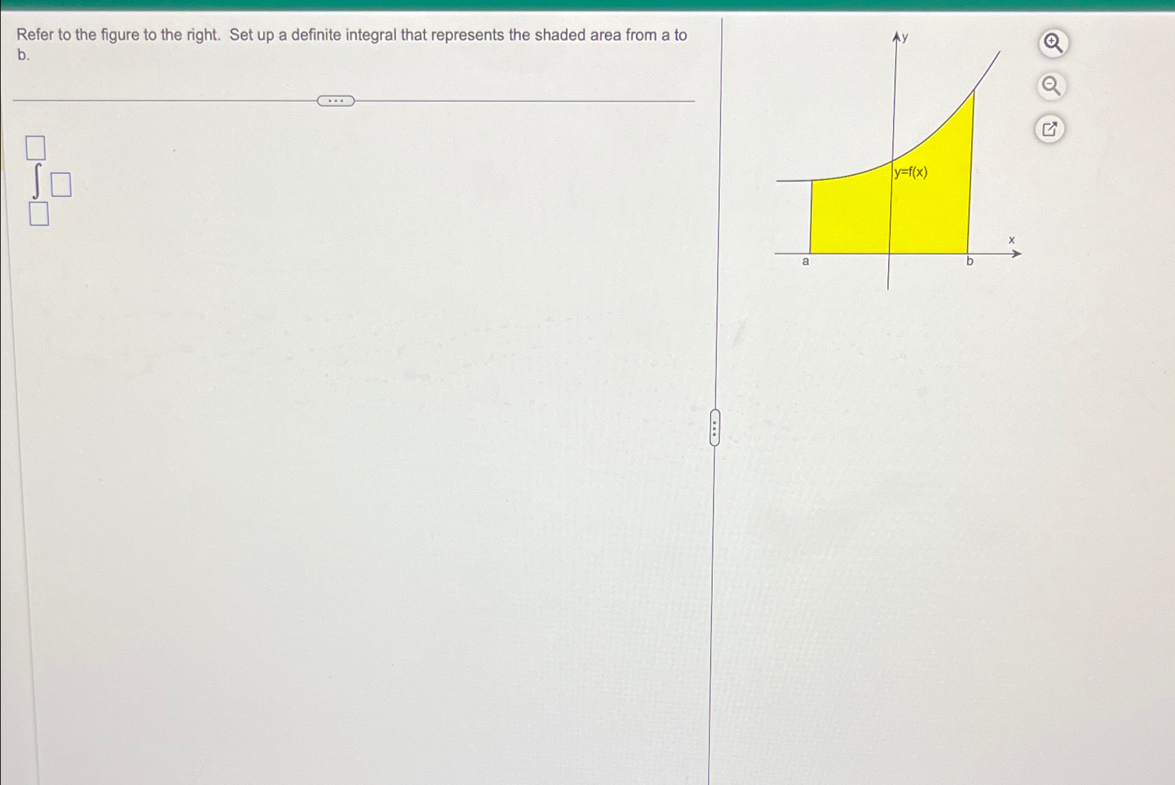 Solved Refer to the figure to the right. Set up a definite | Chegg.com