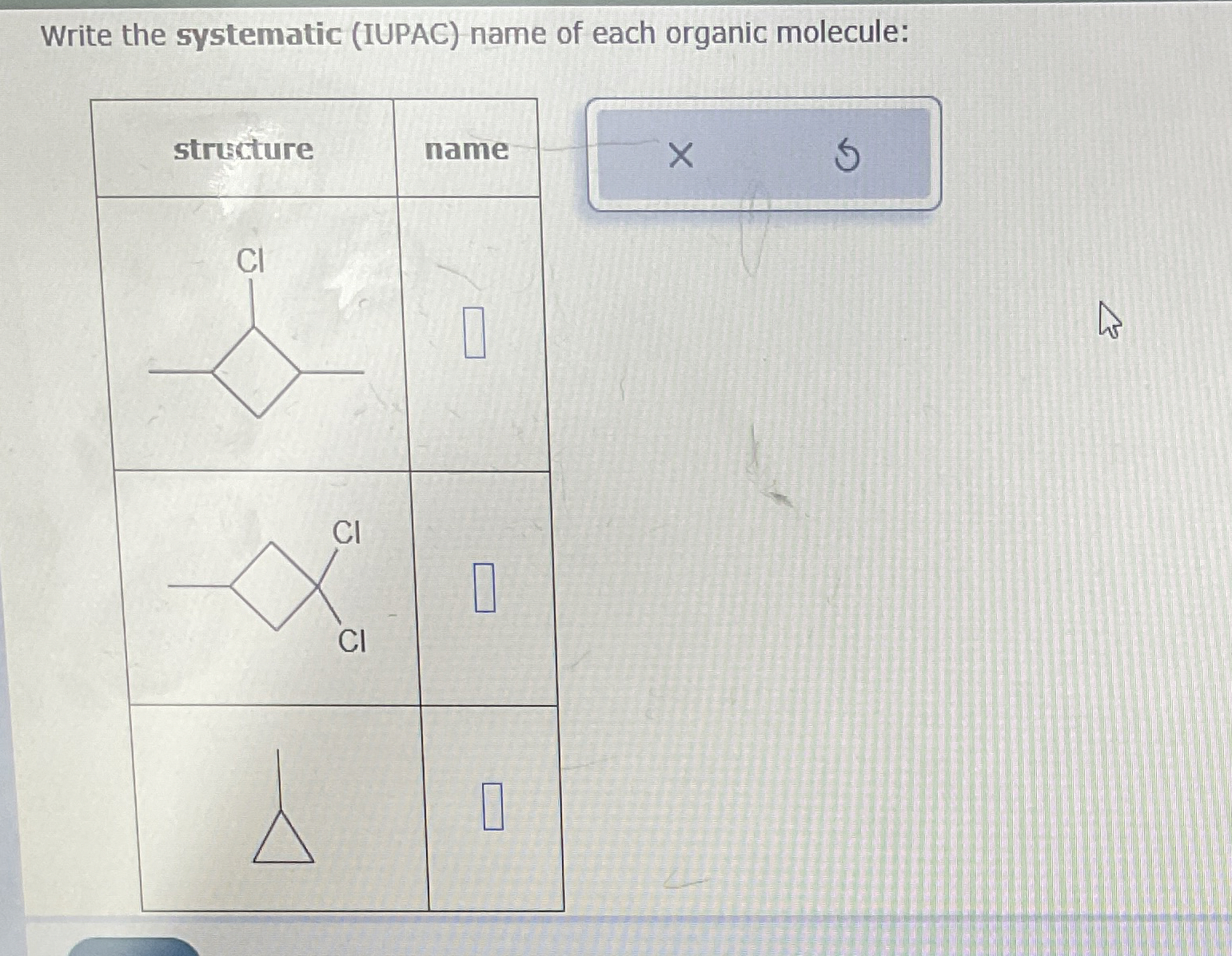 Solved Write the systematic (IUPAC) ﻿name of each organic | Chegg.com