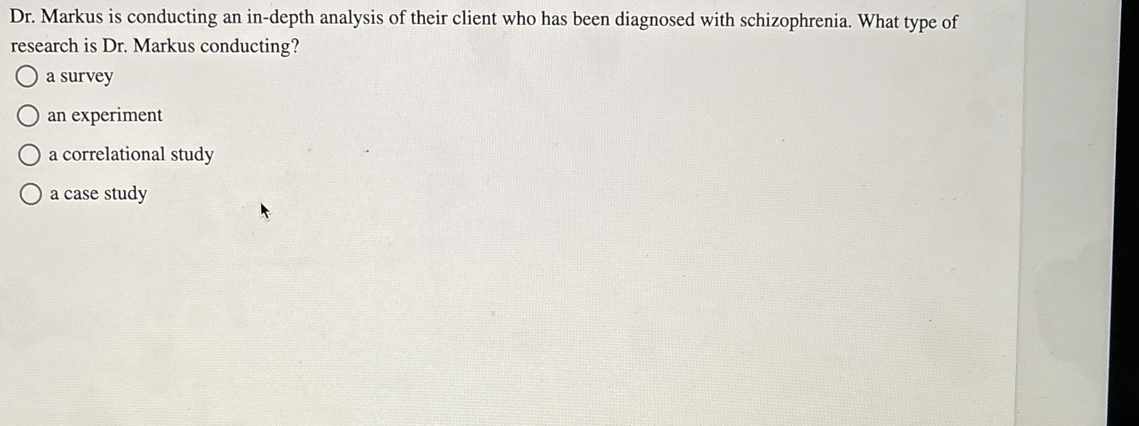 Solved Dr. ﻿Markus is conducting an in-depth analysis of | Chegg.com