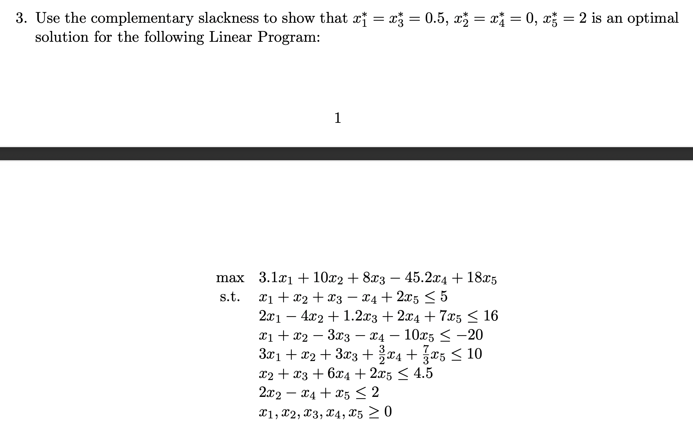 Solved Use the complementary slackness to show that | Chegg.com