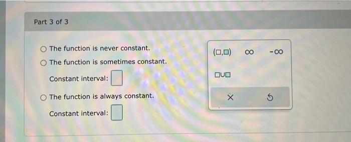 Solved Use interval notation to write the intervals over | Chegg.com