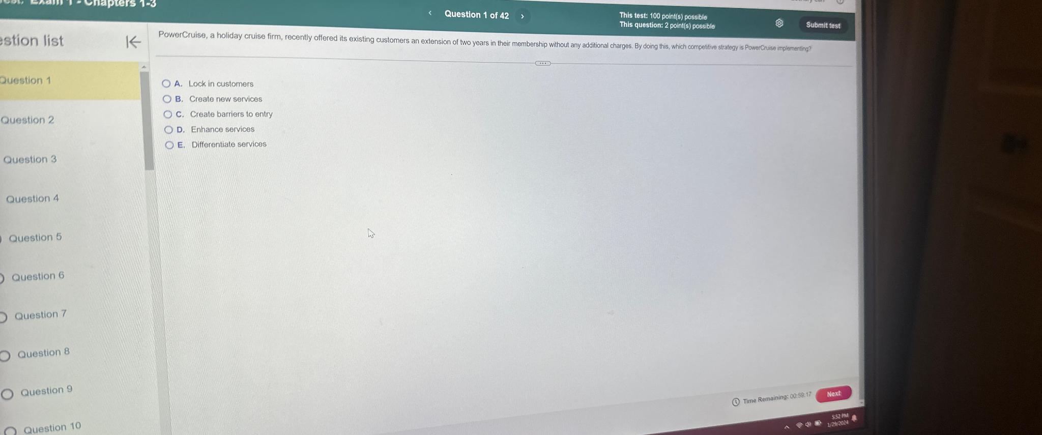 Solved stion list ,KQuestion 1Question 2Question 3Question | Chegg.com