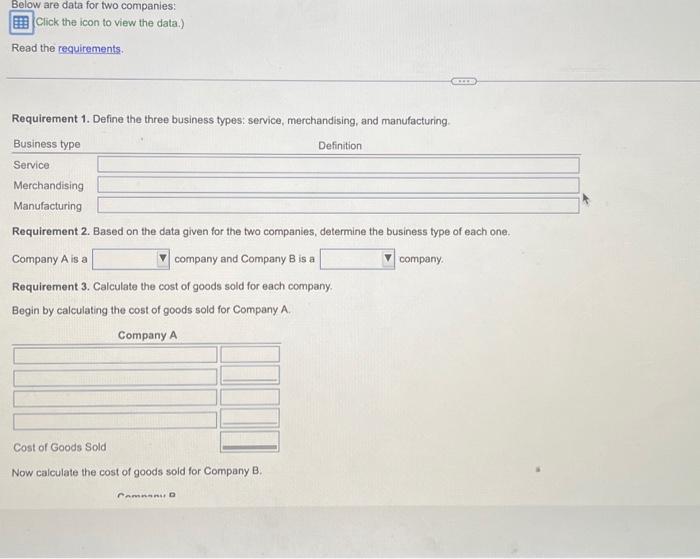 Solved Hirements. 2. Based Data tablet 2. Based on the data | Chegg.com