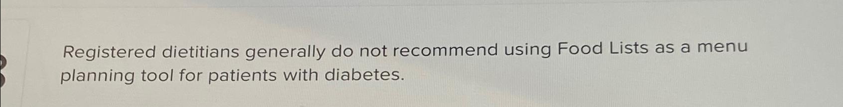 Solved Registered dietitians generally do not recommend | Chegg.com