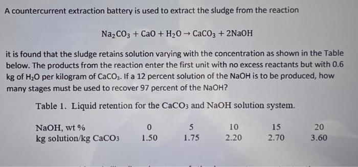 Solved A countercurrent extraction battery is used to | Chegg.com