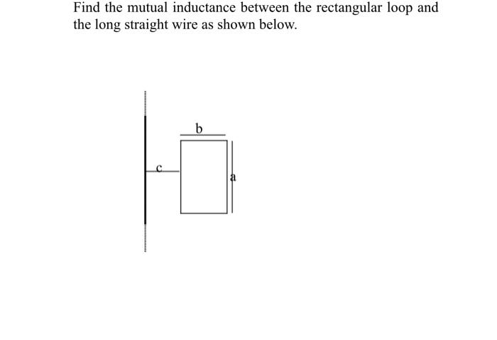 Solved Find the mutual inductance between the rectangular | Chegg.com