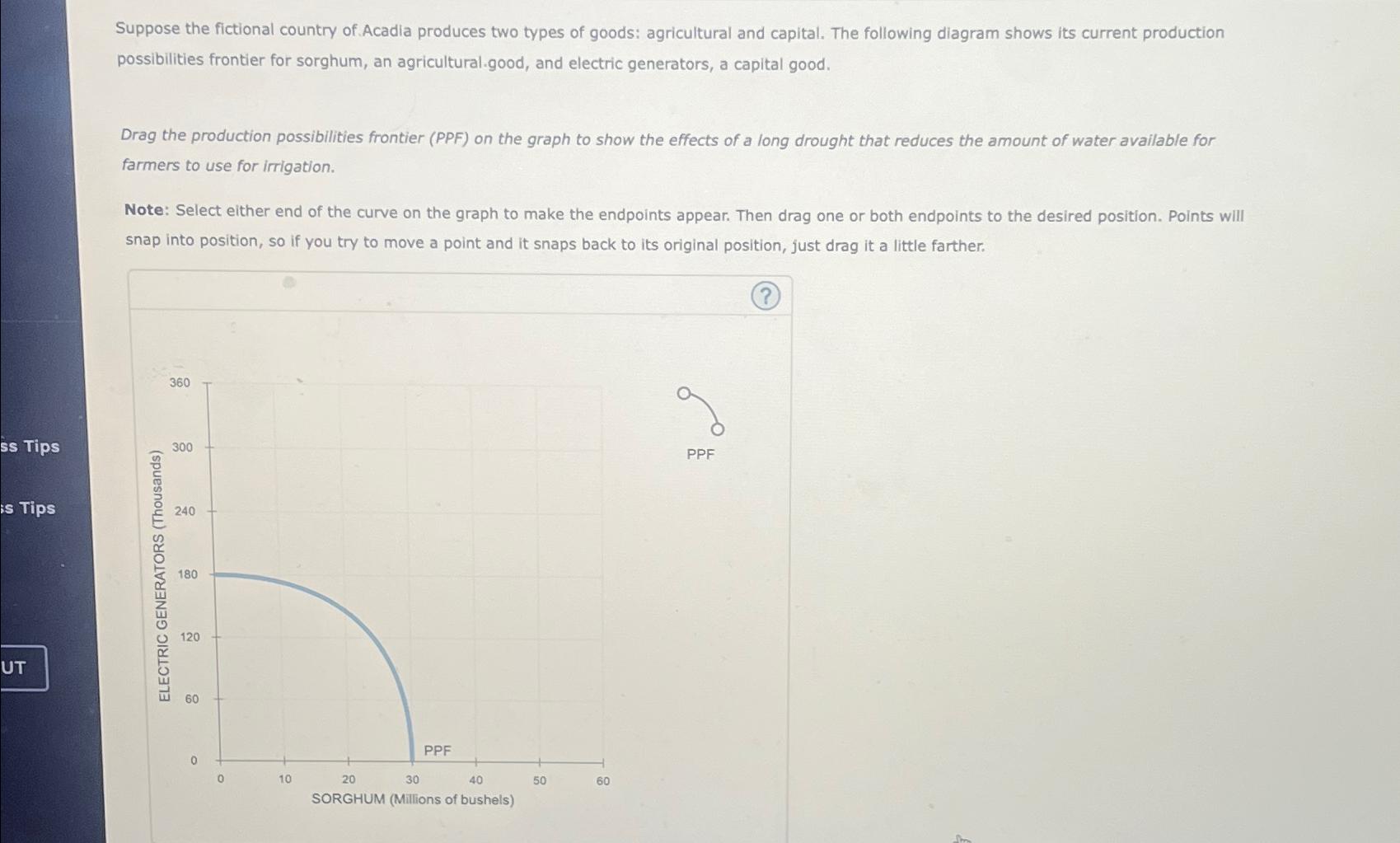 Solved Suppose the fictional country of Acadia produces two | Chegg.com