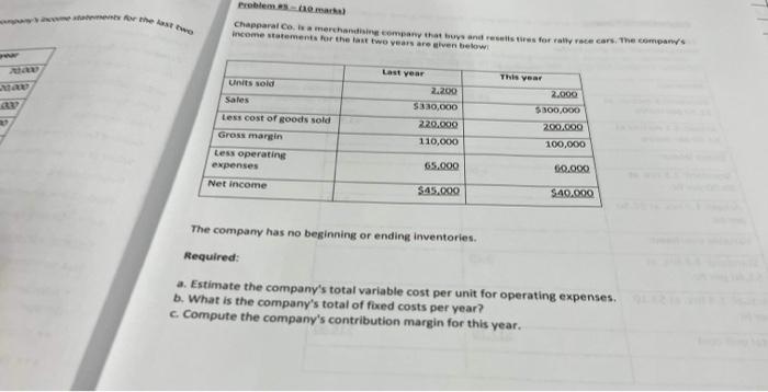 Solved ways come statements for the last two Problem #5-(10 | Chegg.com