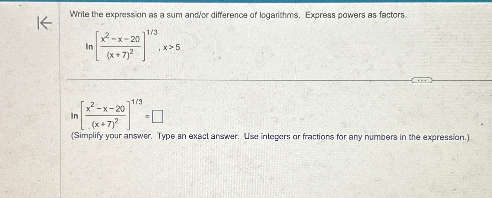 Solved Write the expression as a sum and/or difference of | Chegg.com