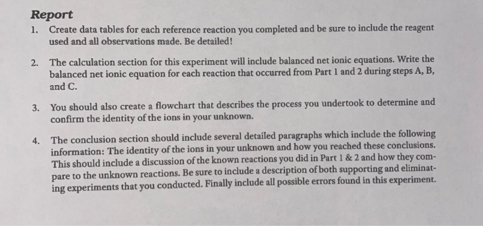 Solved Report 1. Create data tables for each reference | Chegg.com