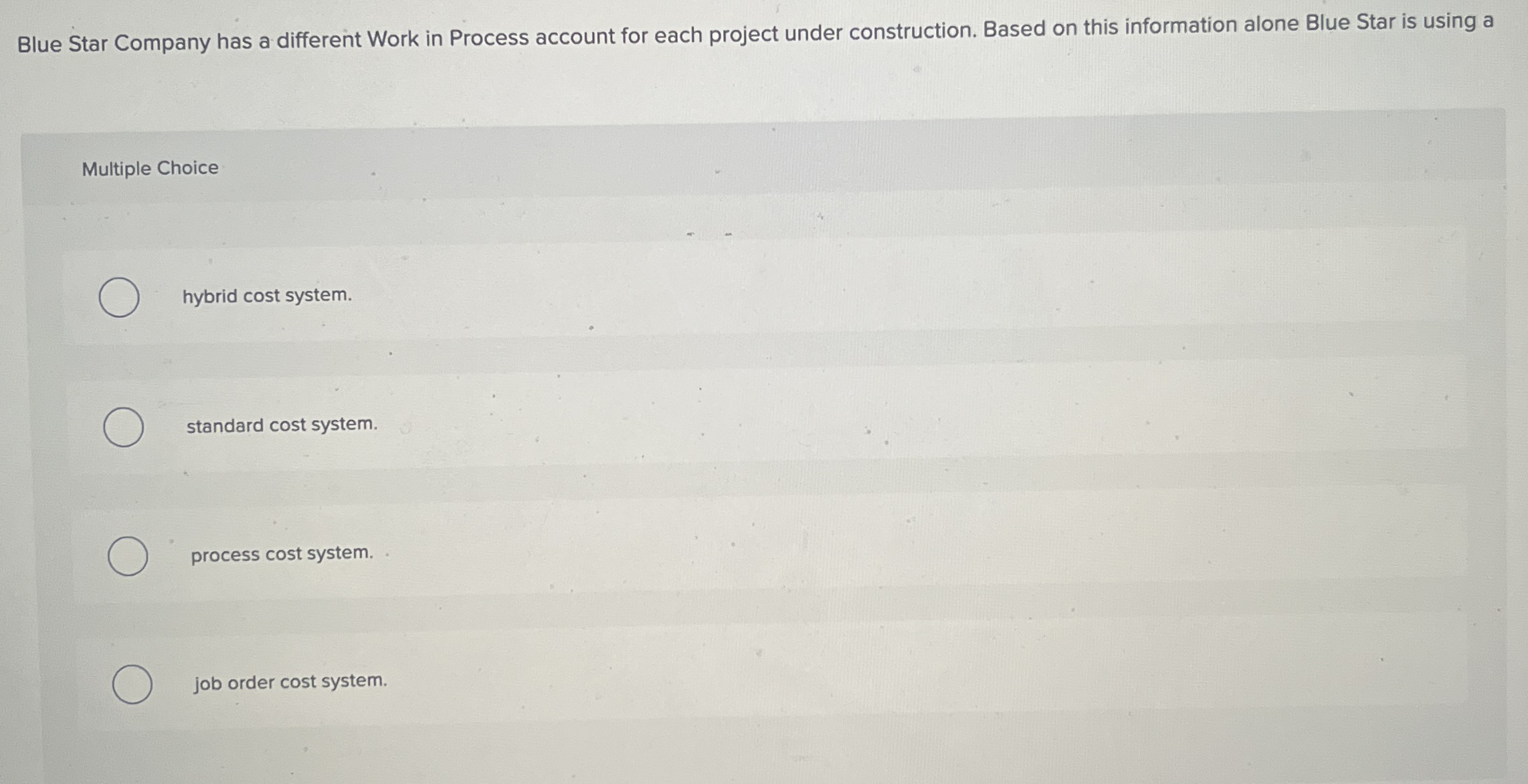 Solved Blue Star Company has a different Work in Process | Chegg.com