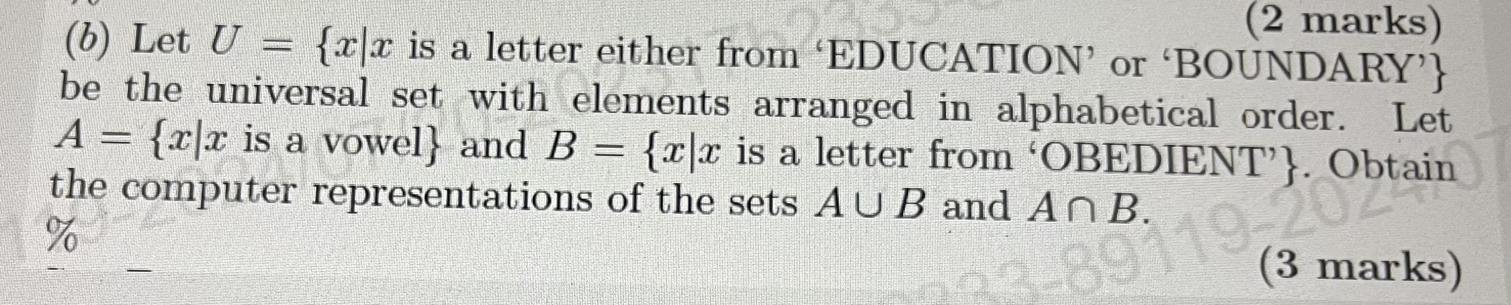 Solved (2 ﻿marks)(b) ﻿Let is a letter either from | Chegg.com