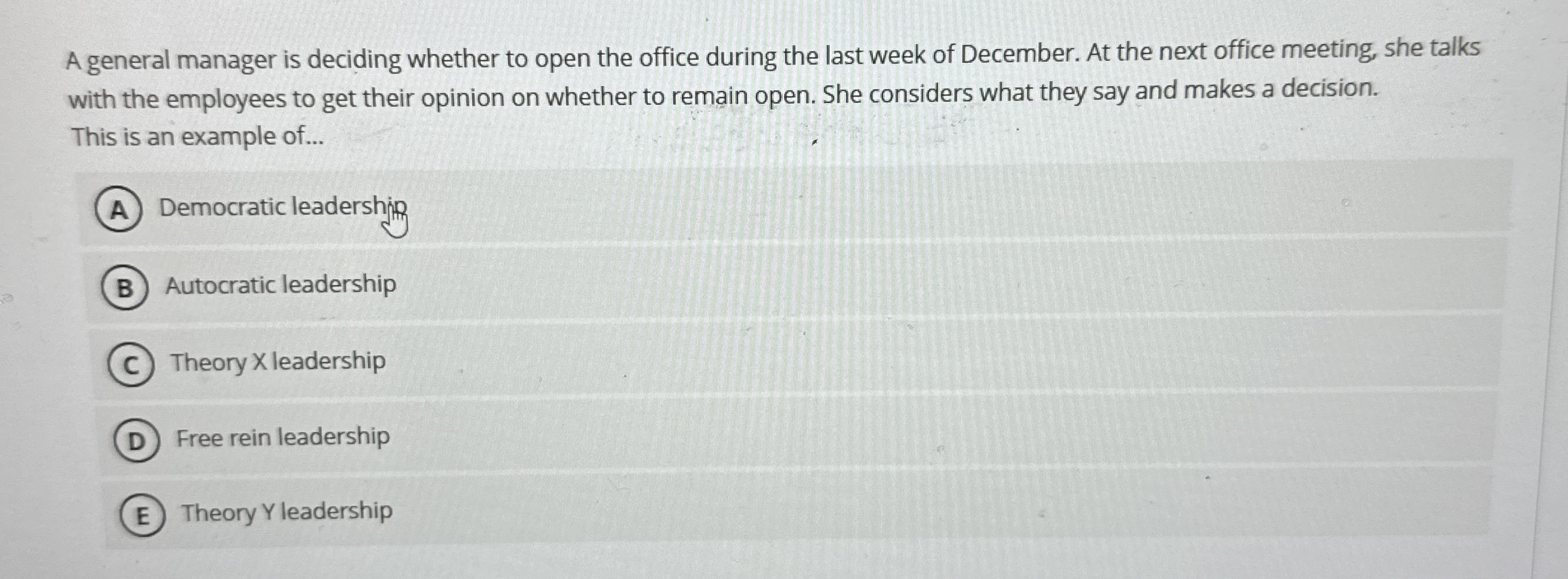 Solved A general manager is deciding whether to open the | Chegg.com