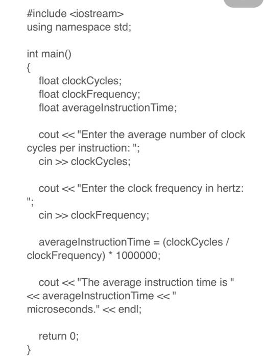 Solved Include Using Namespace Std Int Main Float 8972