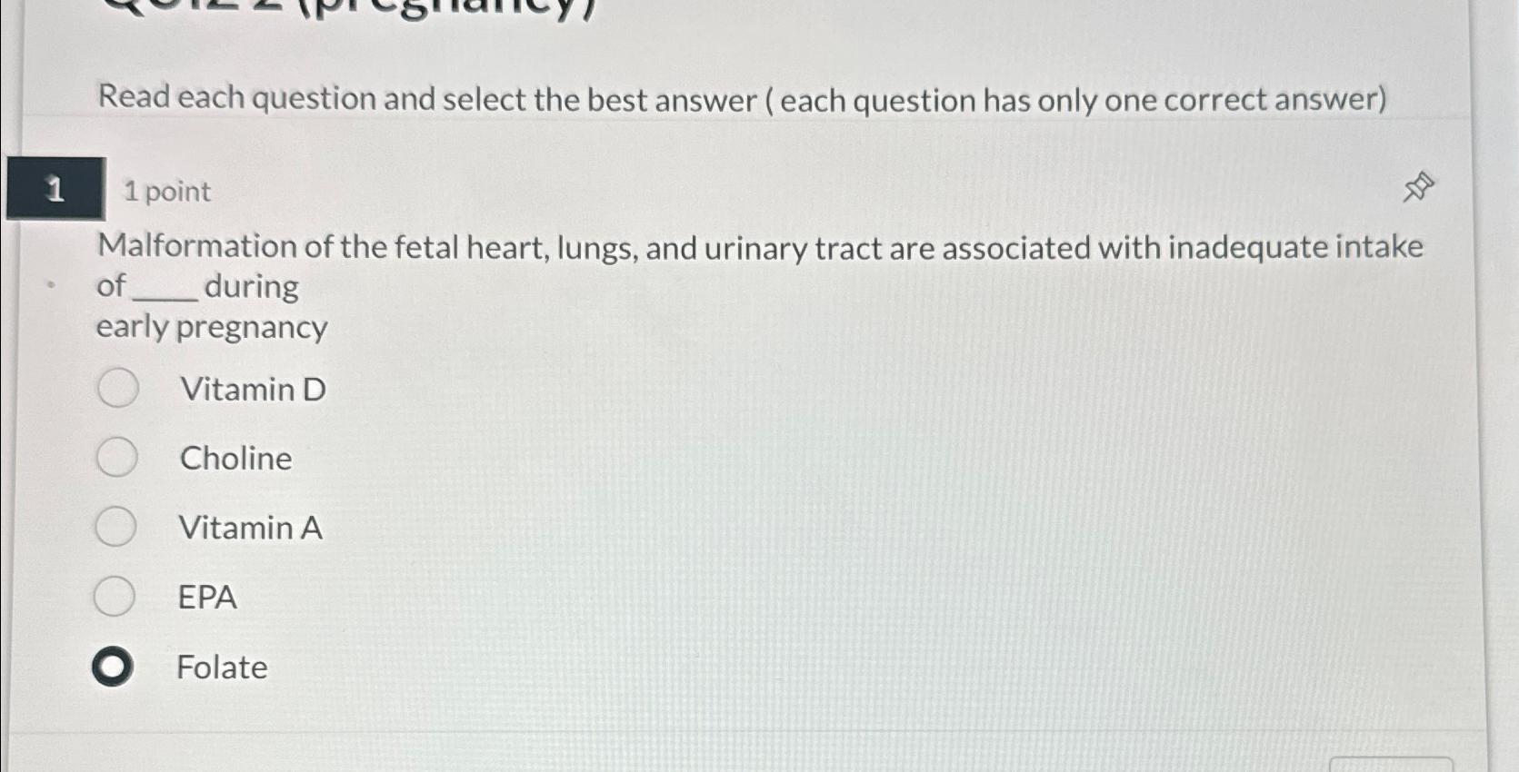 Solved Read each question and select the best answer ( ﻿each | Chegg.com