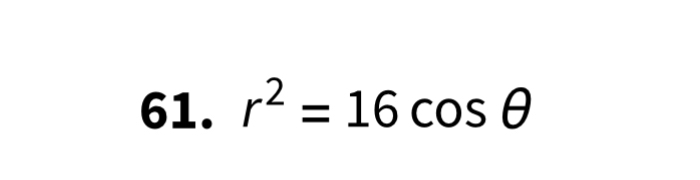 Solved r2=16cosθGraph the polar curve | Chegg.com