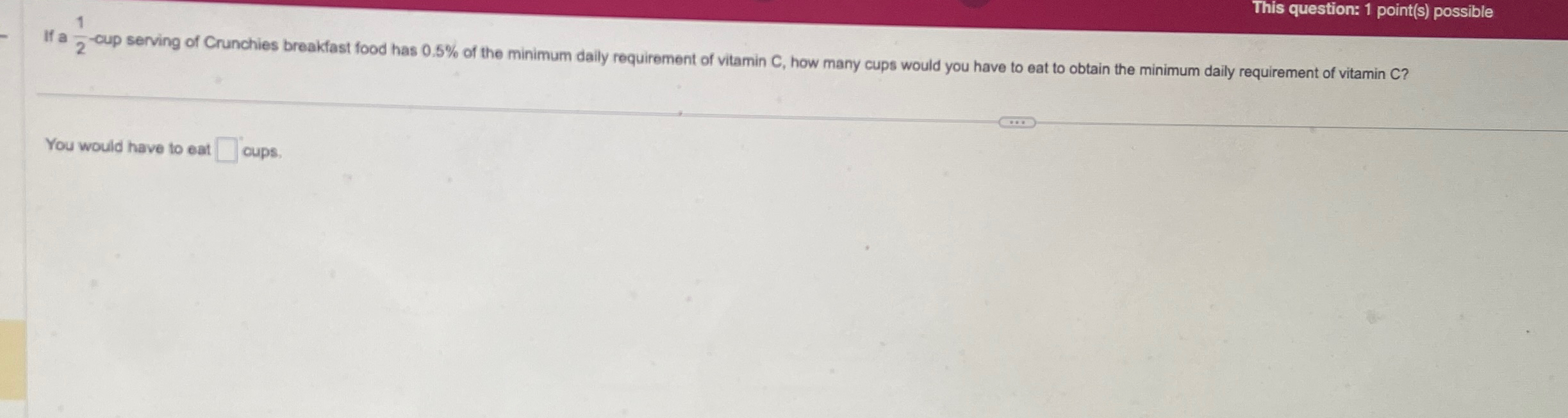 Solved This question: 1 ﻿point(s) ﻿possibleIf a 12-oup | Chegg.com