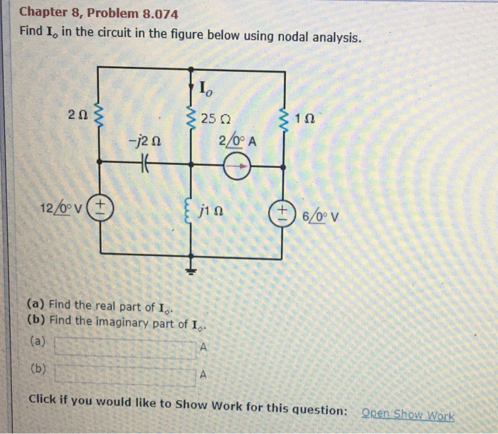 Solved Chapter 8, Problem 8.074 Find I, in the circuit in | Chegg.com